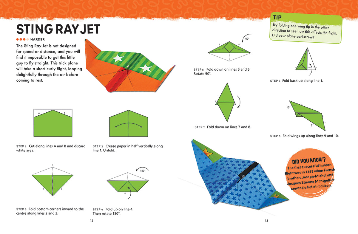 Paper Planes Origami Activity Book – Blue Duck Books